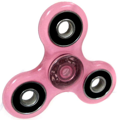 Hand Spinner Glow in the Dark Translucent Pink Spinner - ToyWiz