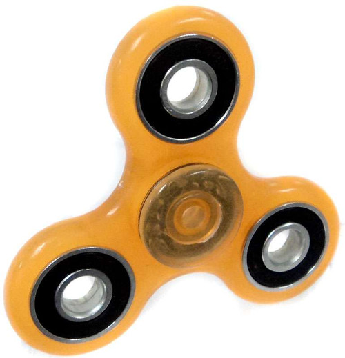 Hand Spinner Glow in the Dark Translucent Orange Spinner - ToyWiz