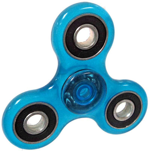 Hand Spinner Glow in the Dark Translucent Blue Spinner - ToyWiz