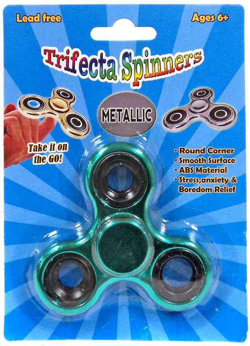 Trifecta Spinners Metallic Teal Spinner - ToyWiz