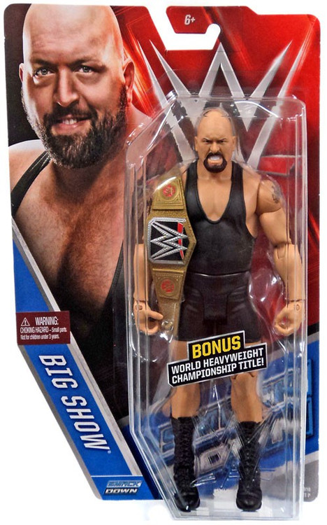 WWE Wrestling Series 57 Big Show 6 Action Figure World Heavyweight Championship Title Mattel Toys ToyWiz