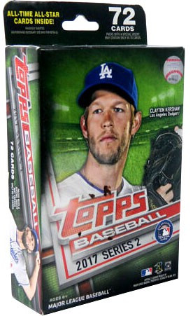 MLB Topps 2017 Series 2 Baseball Trading Card HANGER Box 72 Cards - ToyWiz
