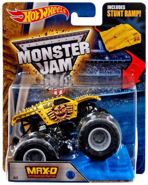 Hot Wheels Monster Jam 25 Max-d 164 Diecast Car Stunt Ramp Mattel Toys ...