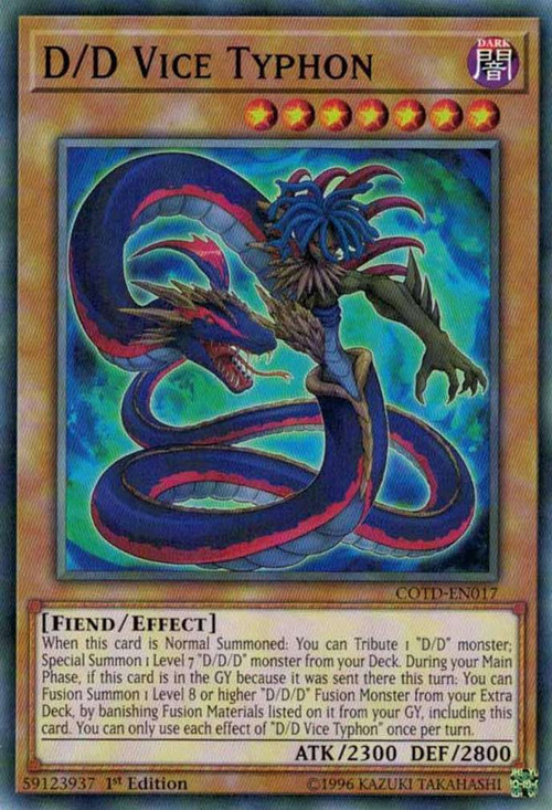 YuGiOh Code of the Duelist Single Card Common DD Vice Typhon COTD-EN017 ...