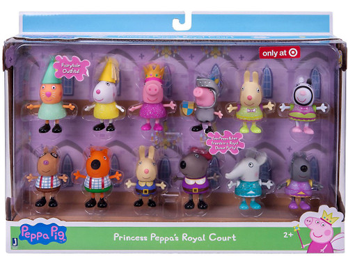Peppa Pig Princess Peppas Royal Court Exclusive Figure 12-Pack Jazwares ...