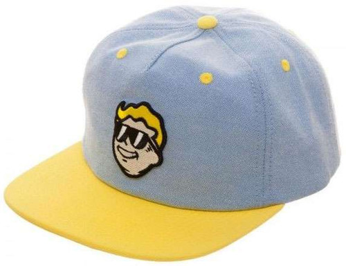 Fallout Vault Boy Oxford Snapback Cap Apparel Bioworld - ToyWiz
