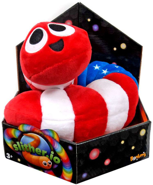 Slither.io American Flag 24 Plush Bonkers Toy Co. - ToyWiz