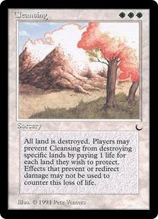 Magic The Gathering The Dark Single Card Rare Cleansing Slightly Played ...