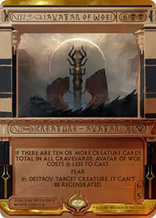 Magic The Gathering Masterpiece Single Card Avatar of Woe 38 Amonkhet ...