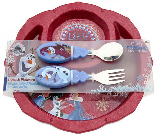 Disney Olafs Frozen Adventure Frozen Plate Flateware Set Exclusive - ToyWiz