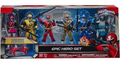 Power Rangers Ninja Steel Epic Hero Set 5 Action Figure 6 Pack Bandai America ToyWiz
