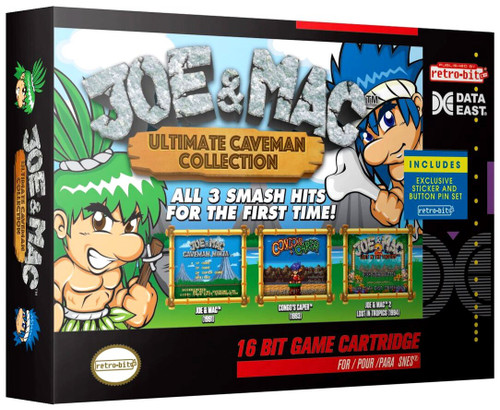 Data East SNES Data East Joe and Mac Collection Video Game Cartridge 3 ...