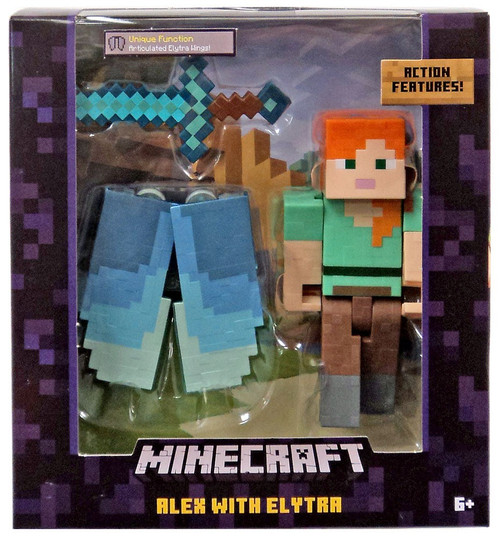 Minecraft Alex with Elytra 5 Action Figure Mattel Toys - ToyWiz