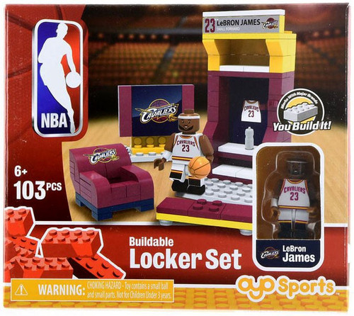 NBA Cleveland Cavaliers LeBron James Buildable Locker Set OYO - ToyWiz