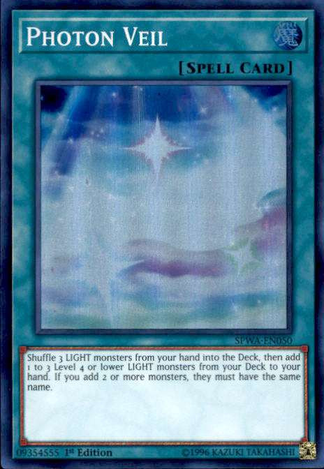 YuGiOh Spirit Warriors Single Card Super Rare Photon Veil SPWA-EN050 ...