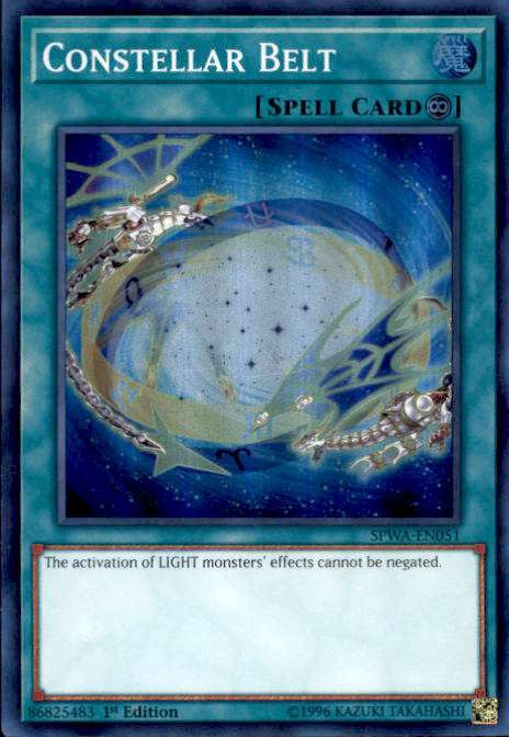 YuGiOh Spirit Warriors Single Card Super Rare Constellar Belt SPWA ...