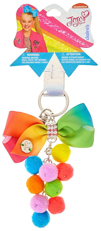 Nickelodeon JoJo Siwa Bow Pom Pom Keychain HER Accessories - ToyWiz