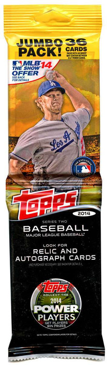 MLB Topps 2014 Baseball Series 2 Trading Card JUMBO Pack - ToyWiz