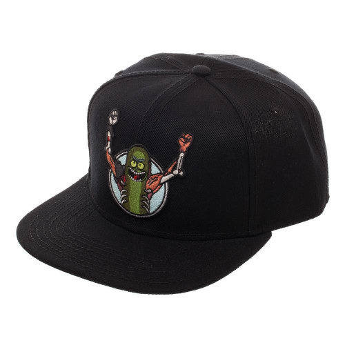 Rick Morty Pickle Rick Black Snapback Cap Bioworld - ToyWiz