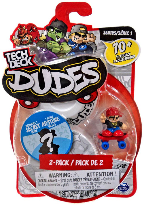 Tech Deck Dudes Series 1 Sketchy Sven Mini Figure 2-Pack Spin Master ...