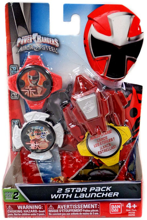 Power Rangers Ninja Steel Series 2 Red White Ninja Power Star 2-Pack ...