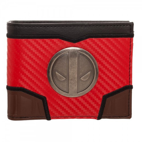 Marvel Deadpool Deadpool Carbon Fiber Bi-fold Wallet Bioworld - ToyWiz