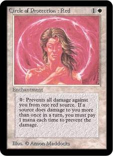 Magic The Gathering Alpha Single Card Common Circle of Protection Red ...