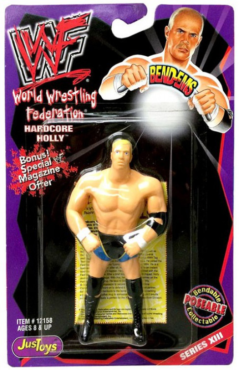 WWE Wrestling WWF Bend-Ems Series 13 Hardcore Holly Rubber Figure Jakks ...