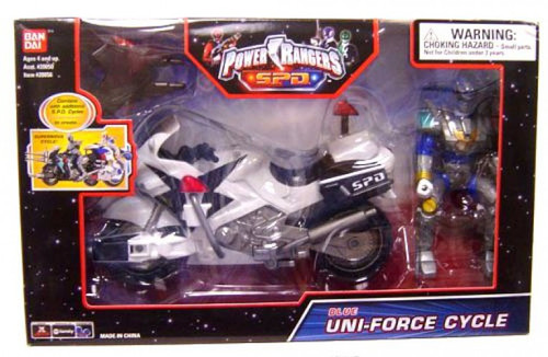 Power Rangers SPD Blue Uni-Force Cycle Action Figure Vehicle Bandai ...