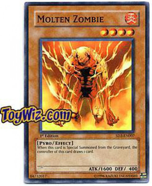 YuGiOh Structure Deck Blaze of Destruction Single Card Molten Zombie ...