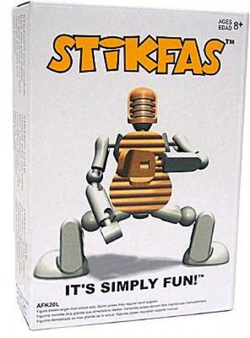 Stikfas Generation 2 Alpha Male Baseball Player Action Figure Kit White ...