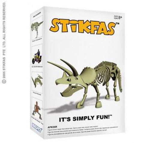 Stikfas Dinosaur Triceratops Action Figure Kit - ToyWiz