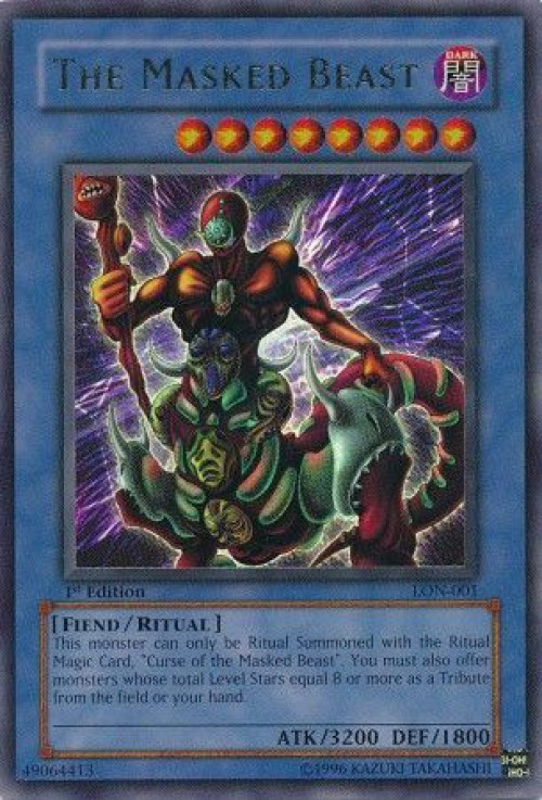 YuGiOh Labyrinth of Nightmare Single Card Rare The Masked Beast LON-001 ...