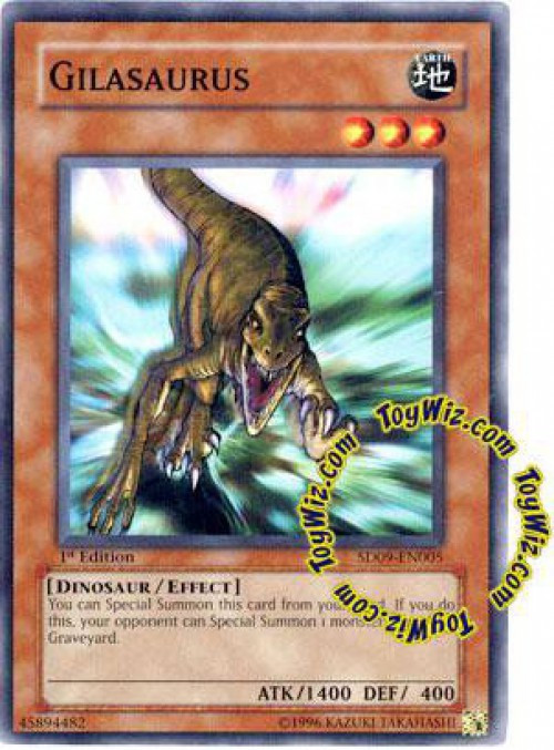 YuGiOh Structure Deck Dinosaurs Rage Single Card Common Gilasaurus SD09 ...