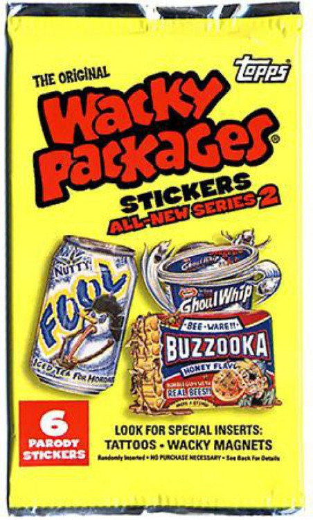 Wacky Packages Topps All-New Series 2 Trading Card Sticker Pack - ToyWiz