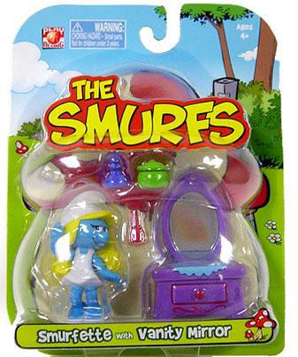 The Smurfs Articulated Smurfette 2 Mini Figure With Vanity Mirror Play ...