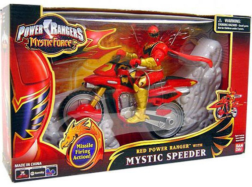 Power Rangers Mystic Force Red Power Ranger with Mystic Speeder Action ...