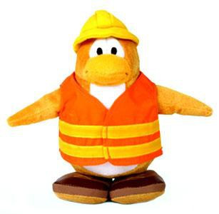 Club Penguin Series 1 Construction Worker 6.5 Plush Figure Jakks ...