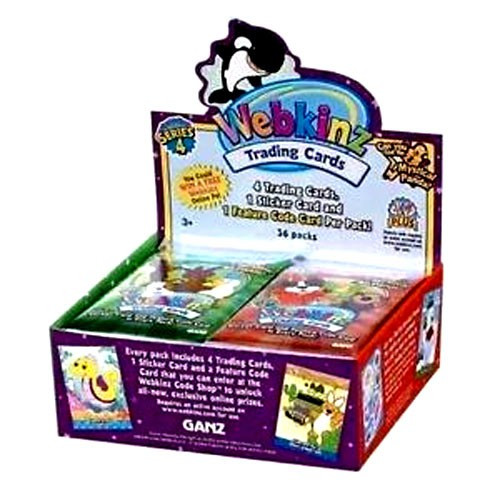 Webkinz Trading Cards Series 4 Booster Box 36 Packs Ganz - ToyWiz