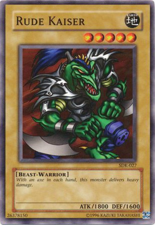 YuGiOh Starter Deck Kaiba Single Card Common Rude Kaiser SDK-027 - ToyWiz