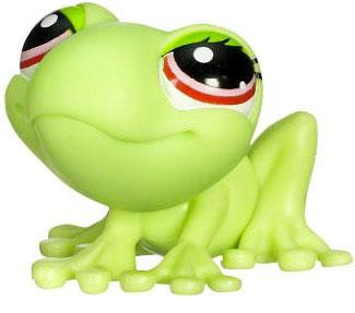 Littlest Pet Shop Frog Figure Female Loose Hasbro Toys - ToyWiz