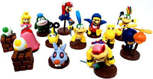 Super Mario Bros Wii Super Mario Bros Wii Series 1 Set of 13 2 PVC ...