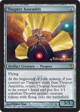 Magic The Gathering Prerelease Release Single Card Promo Thopter Assembly FOIL - ToyWiz