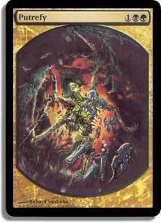 Magic The Gathering Textless Player Rewards Single Card Promo Putrefy ...