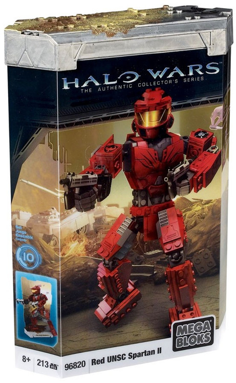 Mega Bloks Halo The Authentic Collectors Series Red UNSC Spartan II Set ...