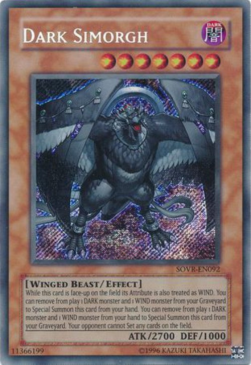 YuGiOh Stardust Overdrive Single Card Secret Rare Dark Simorgh SOVR ...
