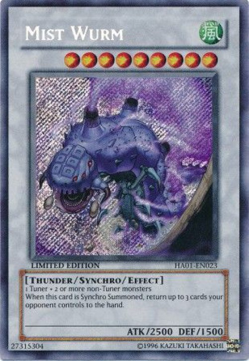 YuGiOh Hidden Arsenal 1 Single Card Secret Rare Mist Wurm HA01-EN023 ...