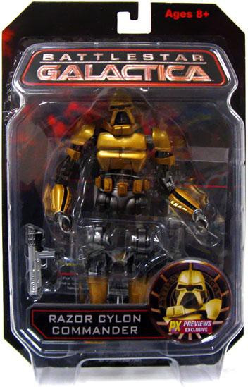 Battlestar Galactica Razor Cylon Commander Exclusive Action Figure Gold ...