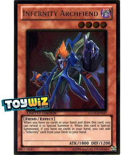 YuGiOh Trading Card Game Gold Series 3 Single Card Gold Rare Infernity ...