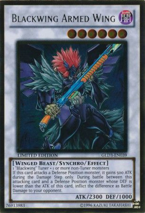 YuGiOh Trading Card Game Gold Series 3 Single Card Gold Rare Blackwing ...